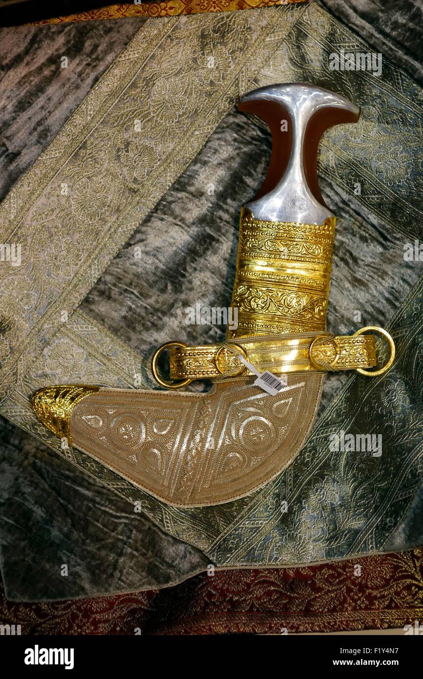 United Arab Emirates, Abu Dhabi, WTC Souk, traditional Khanjar Stock ...