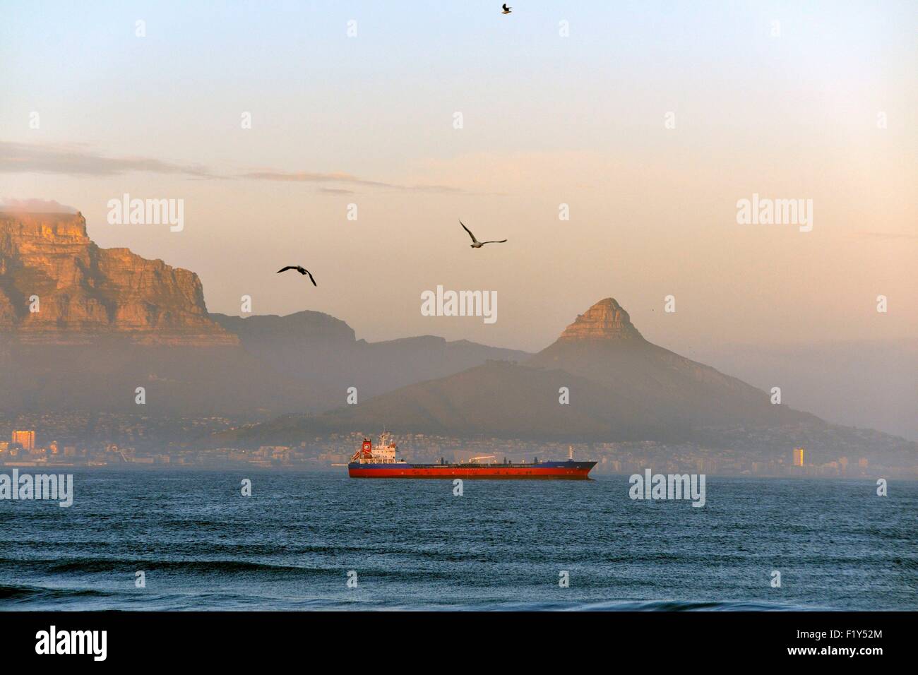 Cape town and table bay from table mountain western cape hi-res stock ...