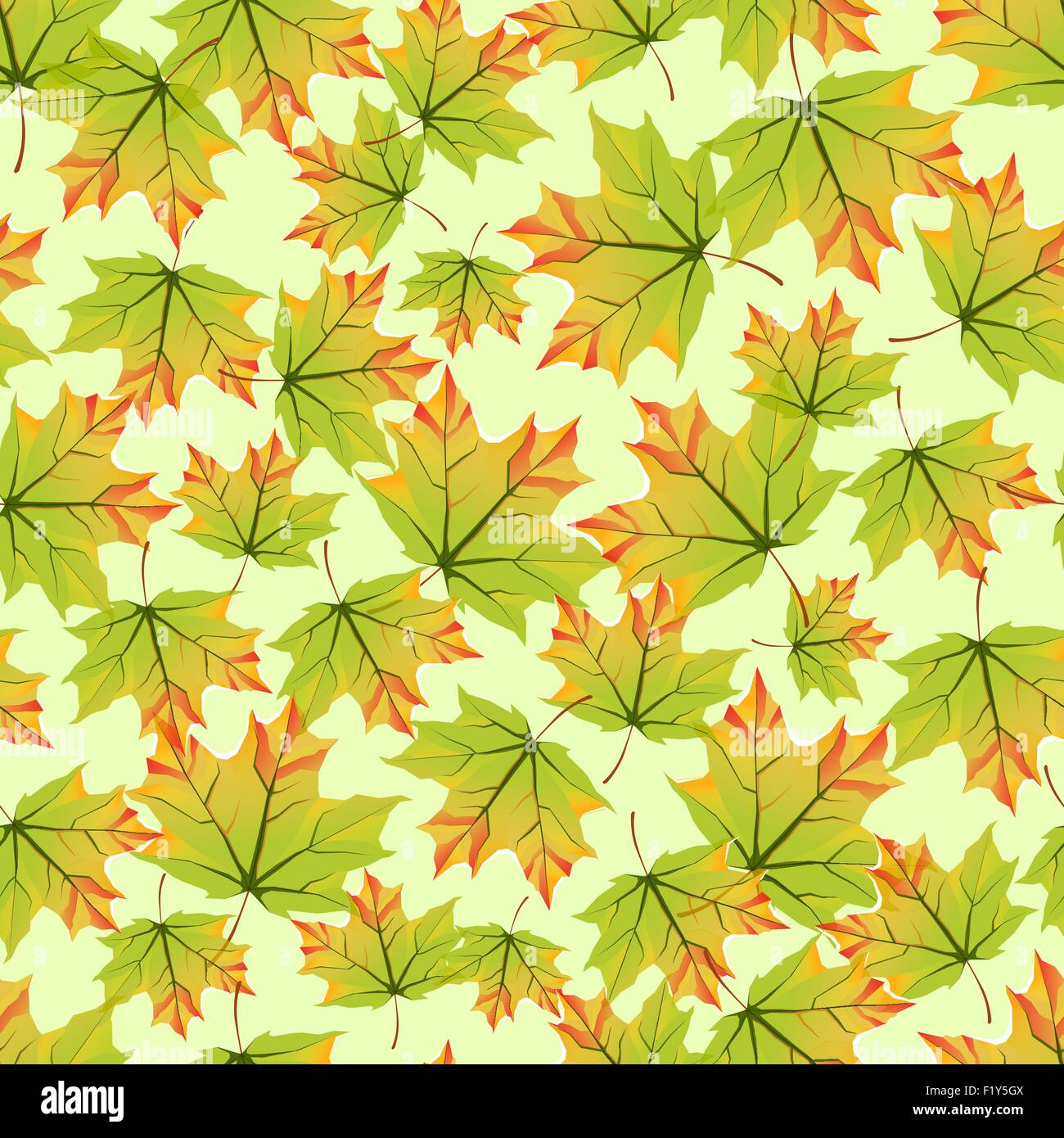 Seamless pattern with colorful autumn leaves Stock Vector Image & Art ...