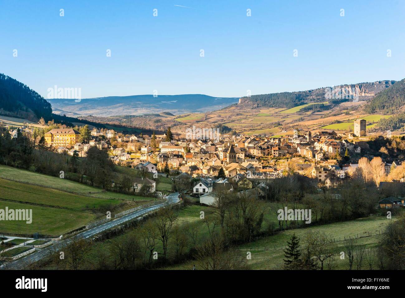 France, Lozere, Chanac, general view Stock Photo - Alamy