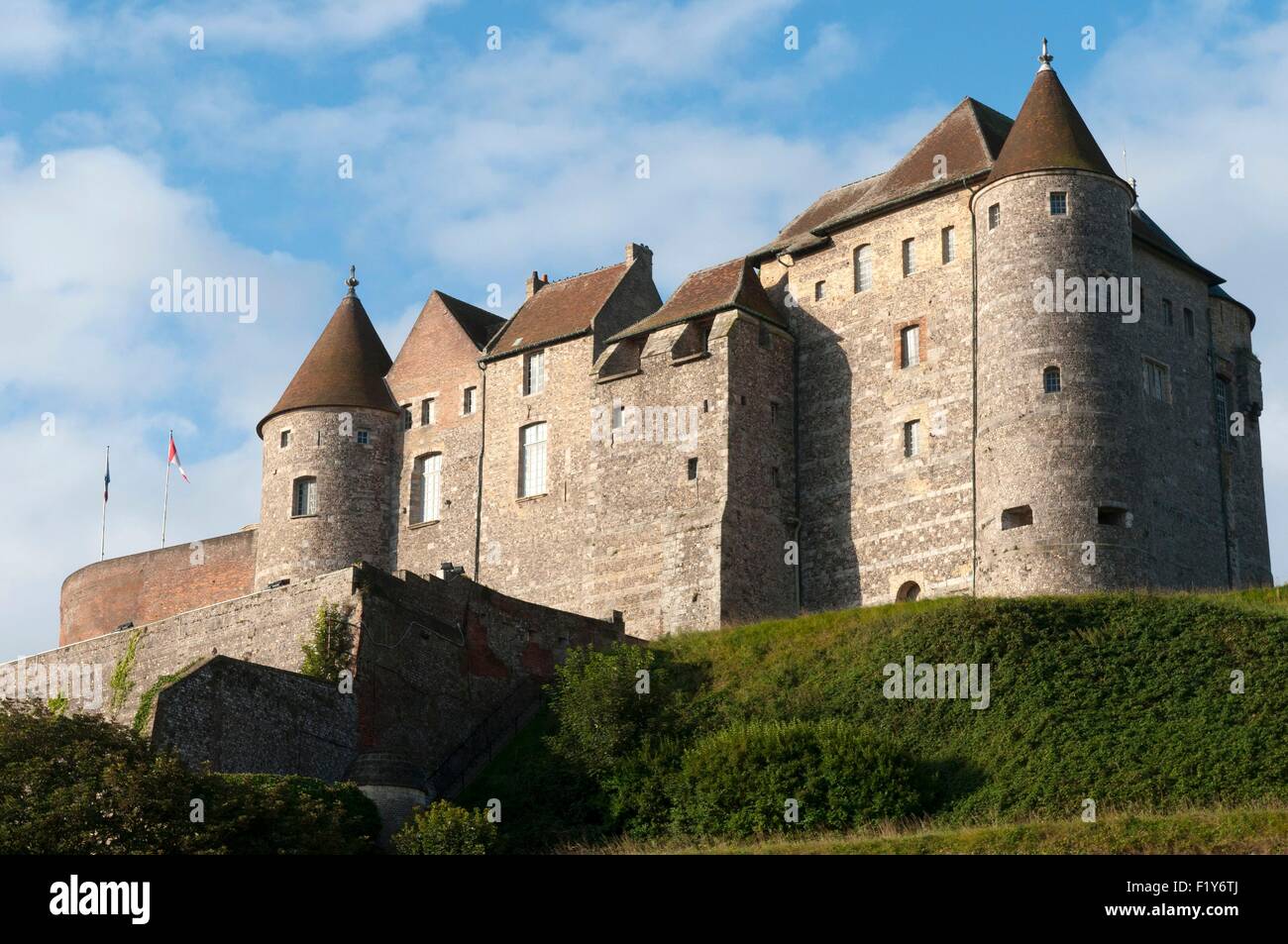 France, Seine Maritime, Pays de Caux, Cote d'Albatre, Dieppe, castle ...