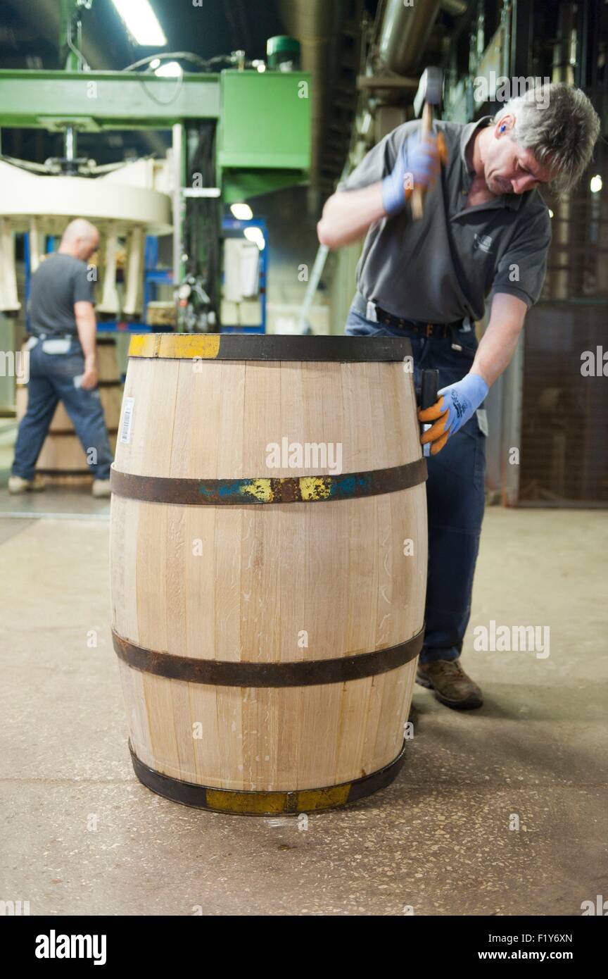 France, Charente, Cognac, cooperage Vicard fifth World cooperage ...