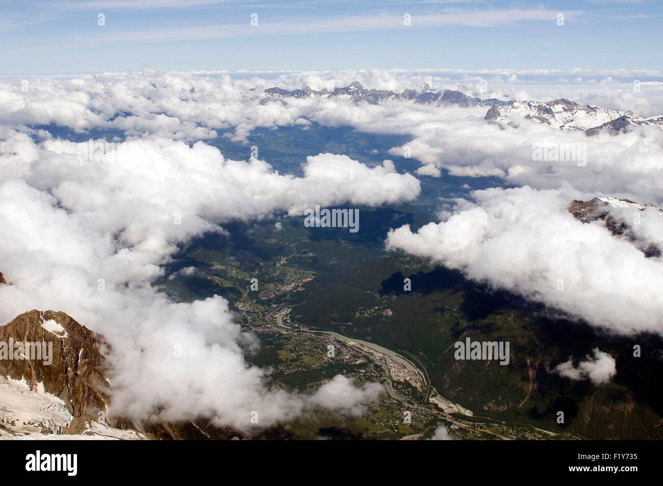 Chamonix aerial view hi-res stock photography and images - Alamy