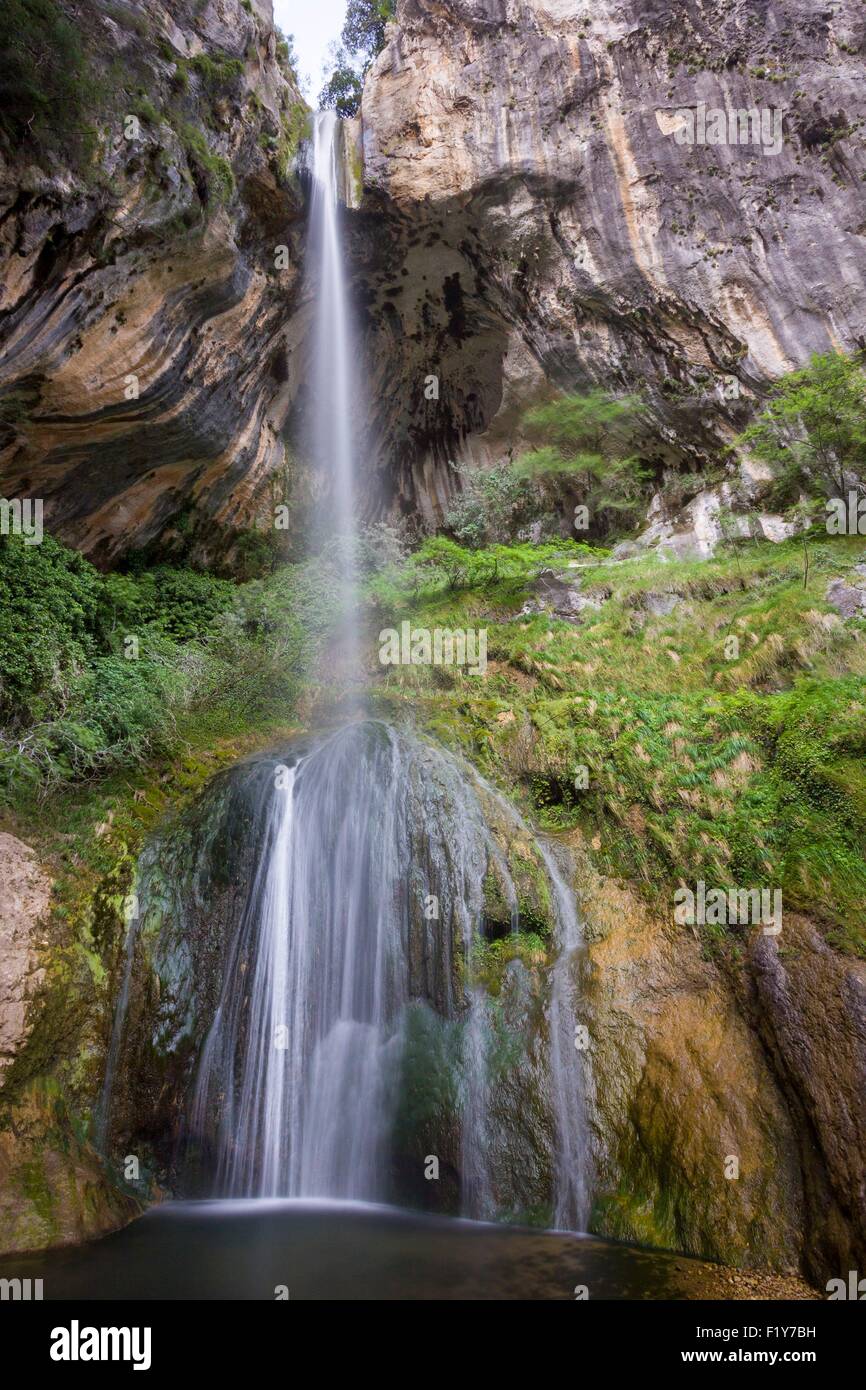 France, Alpes Maritimes, Courmes, Courmes waterfall Stock Photo - Alamy