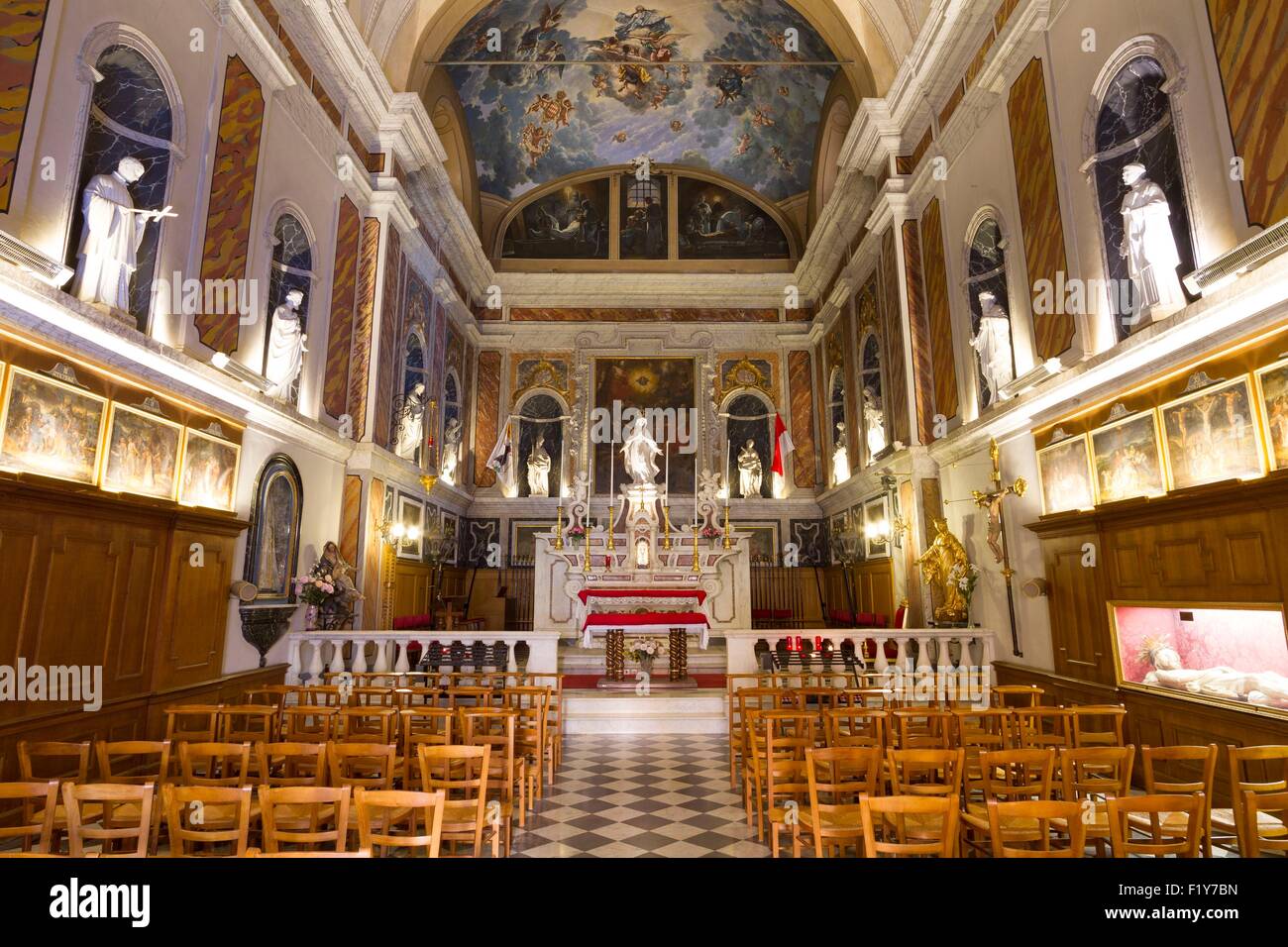Principality of Monaco, Monaco, Chapel of Mercy Stock Photo - Alamy