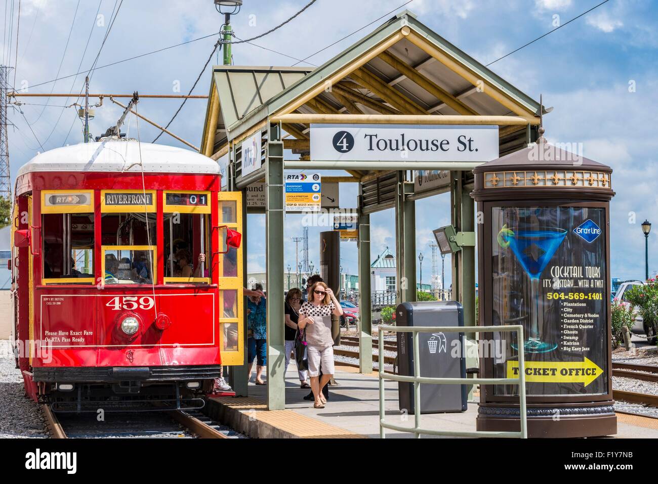 United States, Louisiana, New Orleans, tram Stock Photo - Alamy