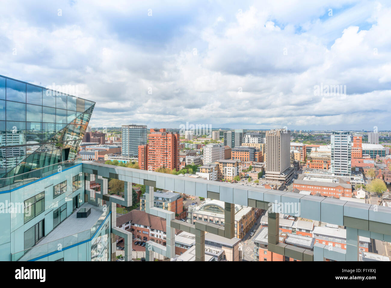The Cube top floor balcony view, Birmingham Stock Photo - Alamy