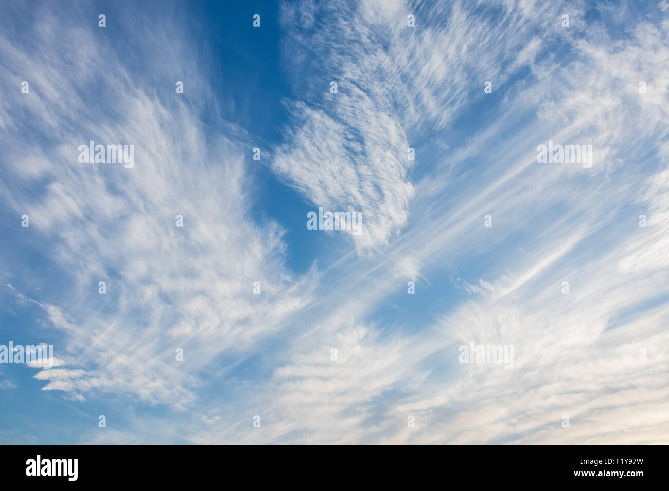 cirrus clouds formation with blue sky background Stock Photo - Alamy