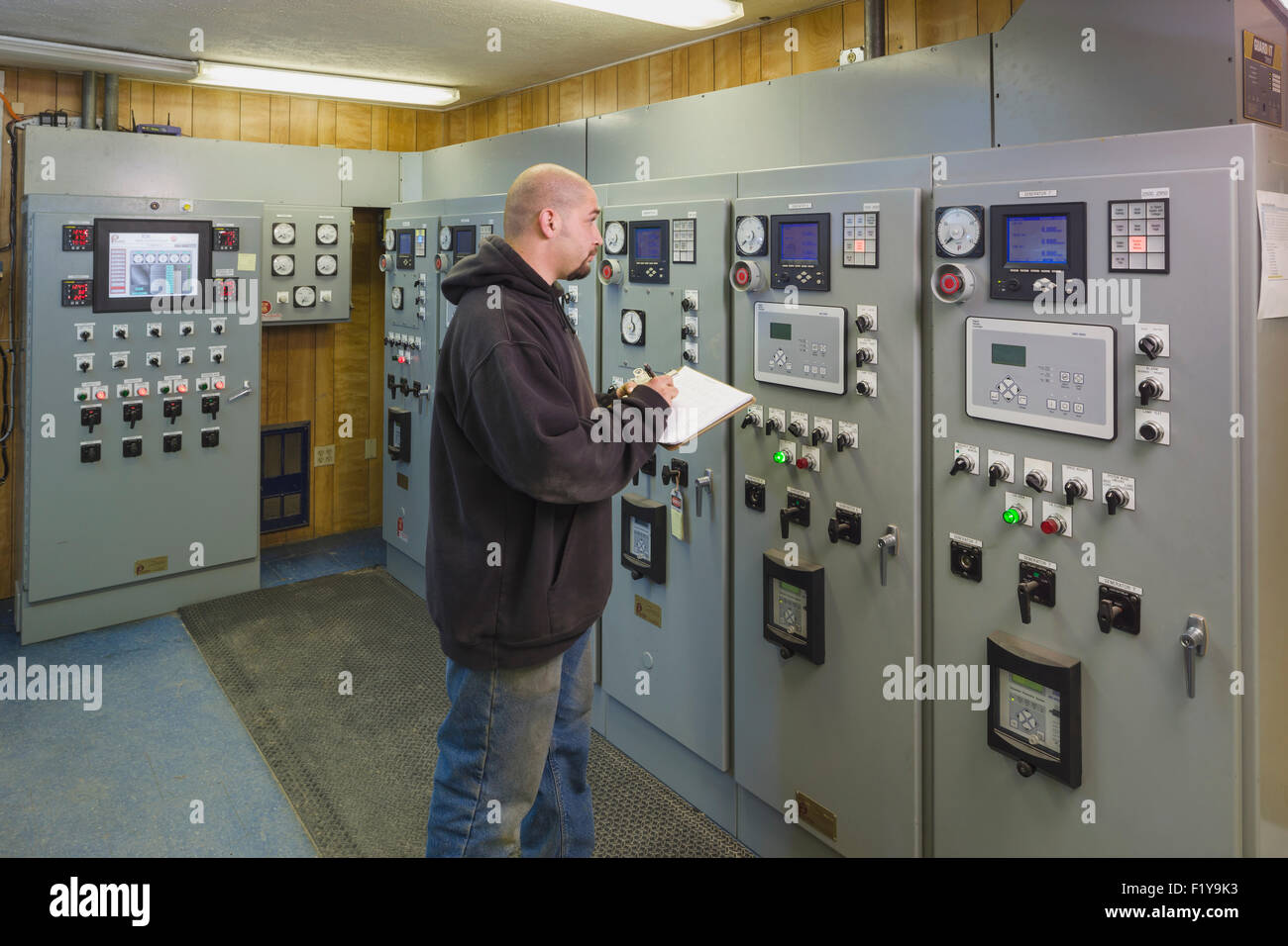Alaska,Inspecting,Power Plant,Control Panel Stock Photo - Alamy