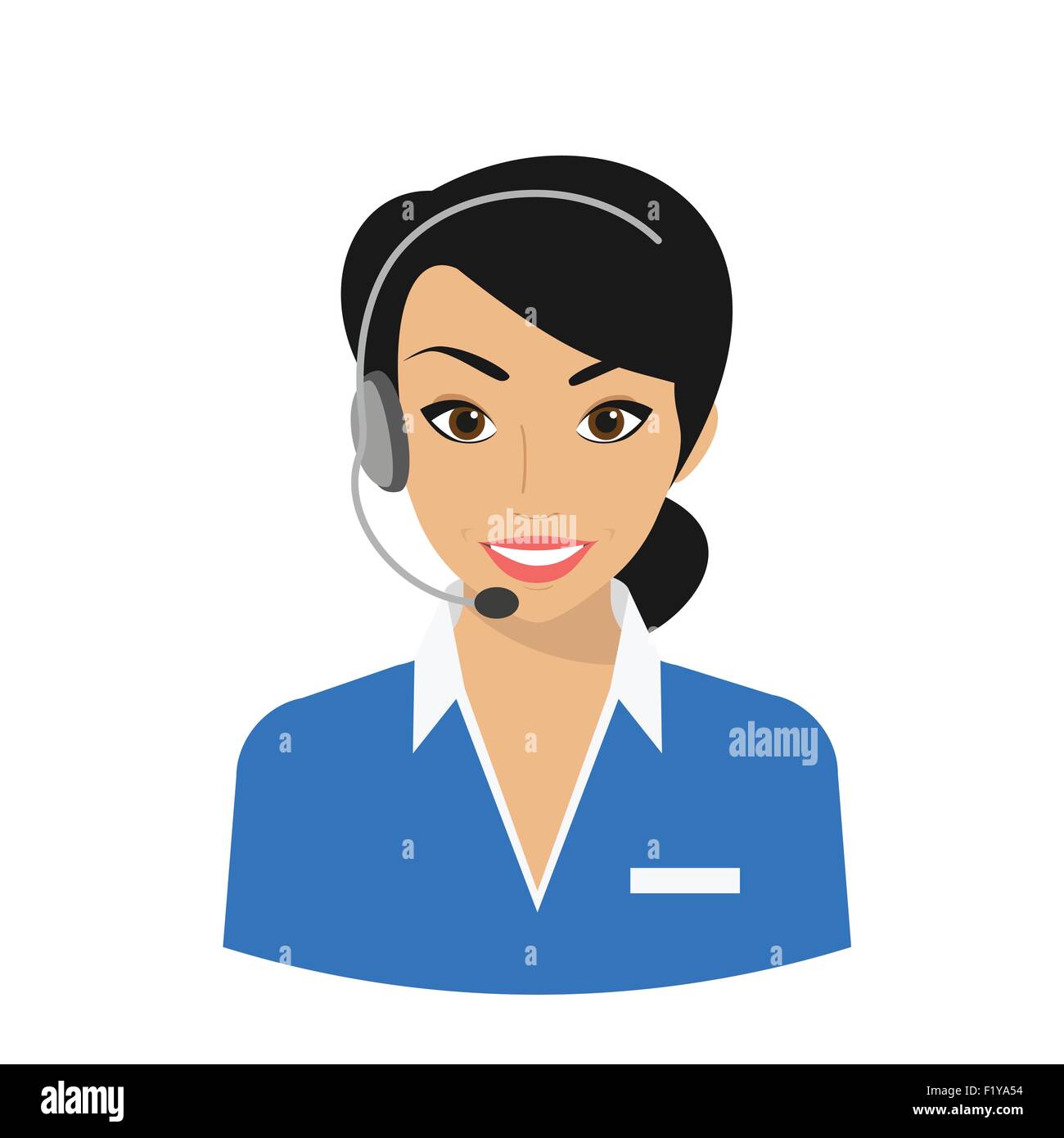 Female call centre Stock Vector Images - Alamy