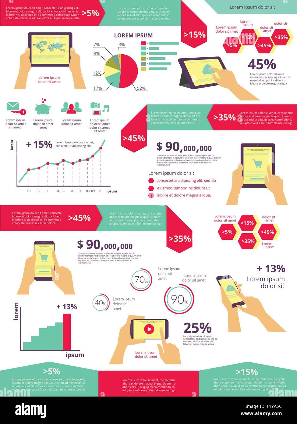 Tablet pc chart vector Stock Vector Images - Alamy