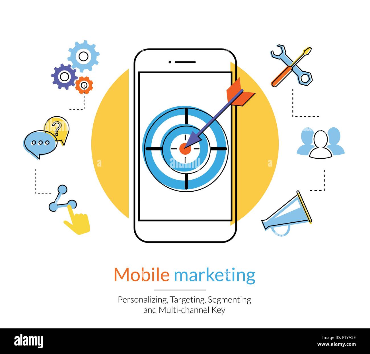 Digital marketing background Stock Vector Images - Alamy