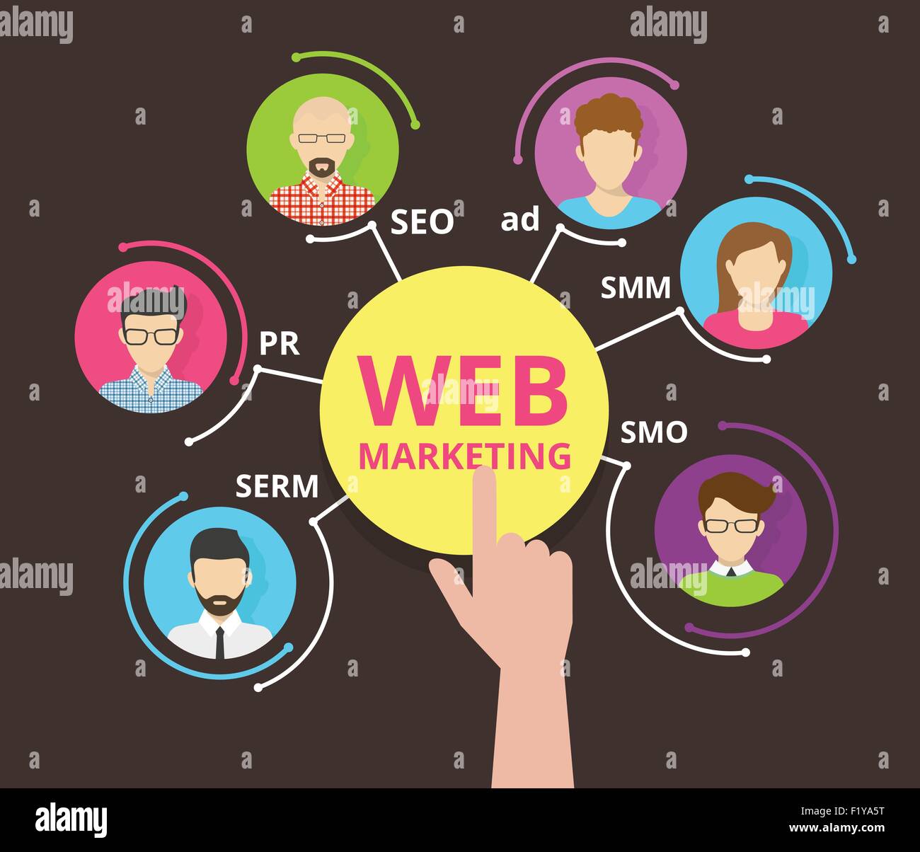 Seo analytics team man Stock Vector Images - Alamy