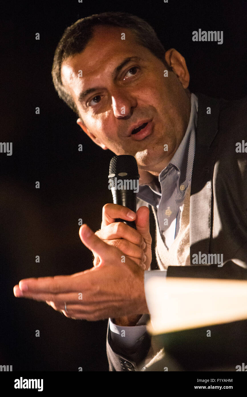 Arona Italy. 08th September 2015. Italian writer and journalist Mario ...