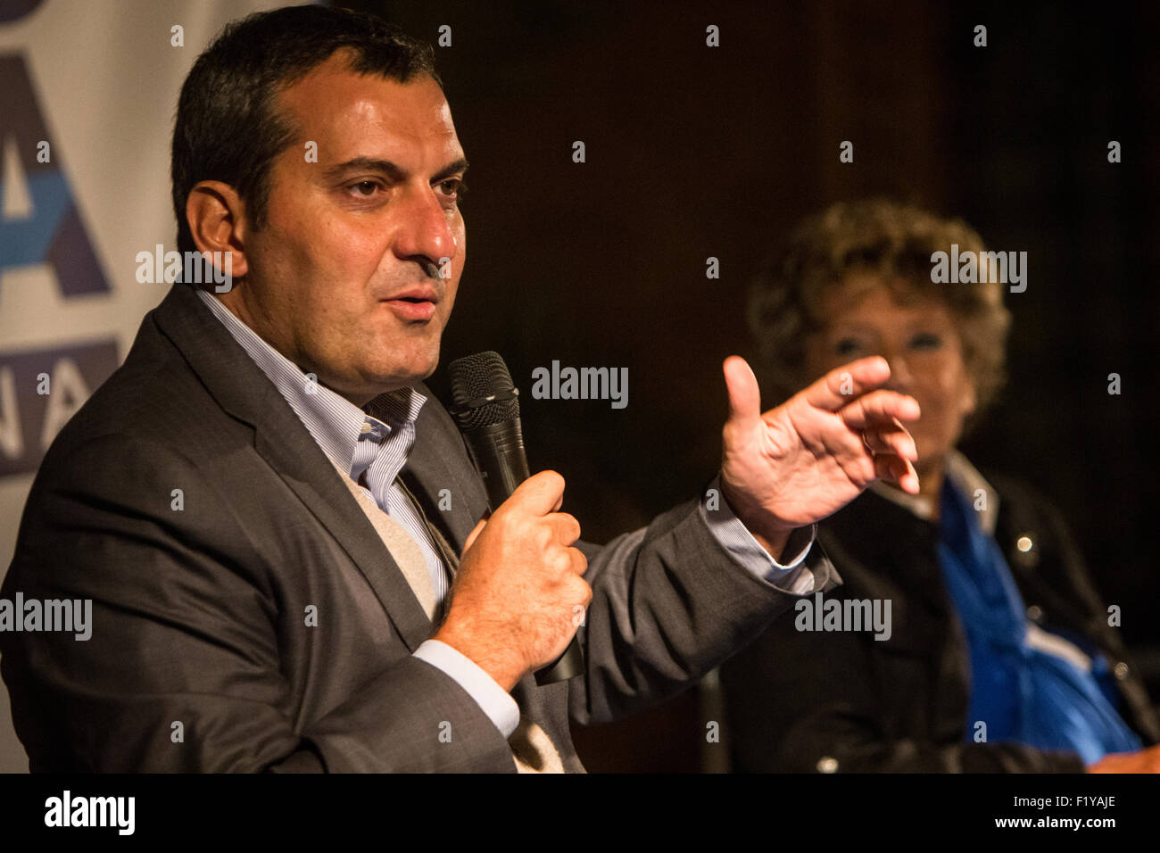 Arona Italy. 08th September 2015. Italian writer and journalist Mario ...