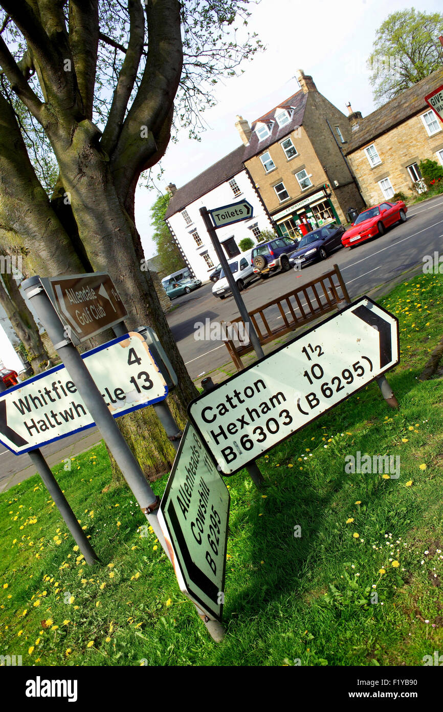 Crossroad signs, Allendale Stock Photo - Alamy