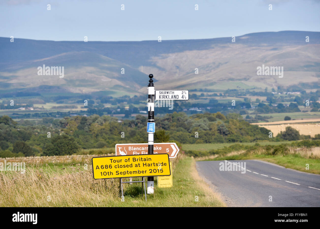 Cumbria prepares for Stage Five of the Tour of Britain Cycle Race. The ...
