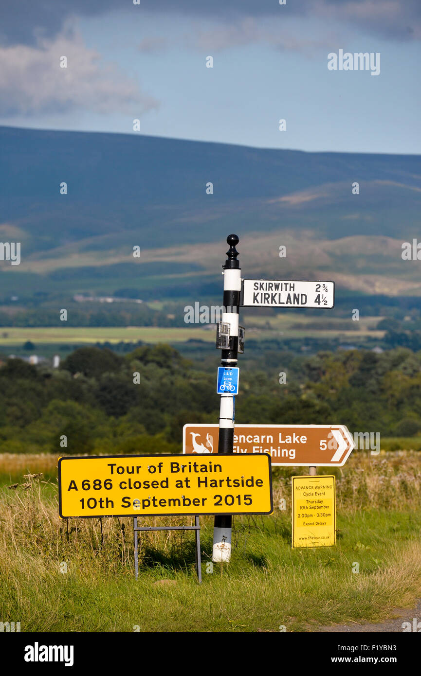Cumbria prepares for Stage Five of the Tour of Britain Cycle Race. The ...