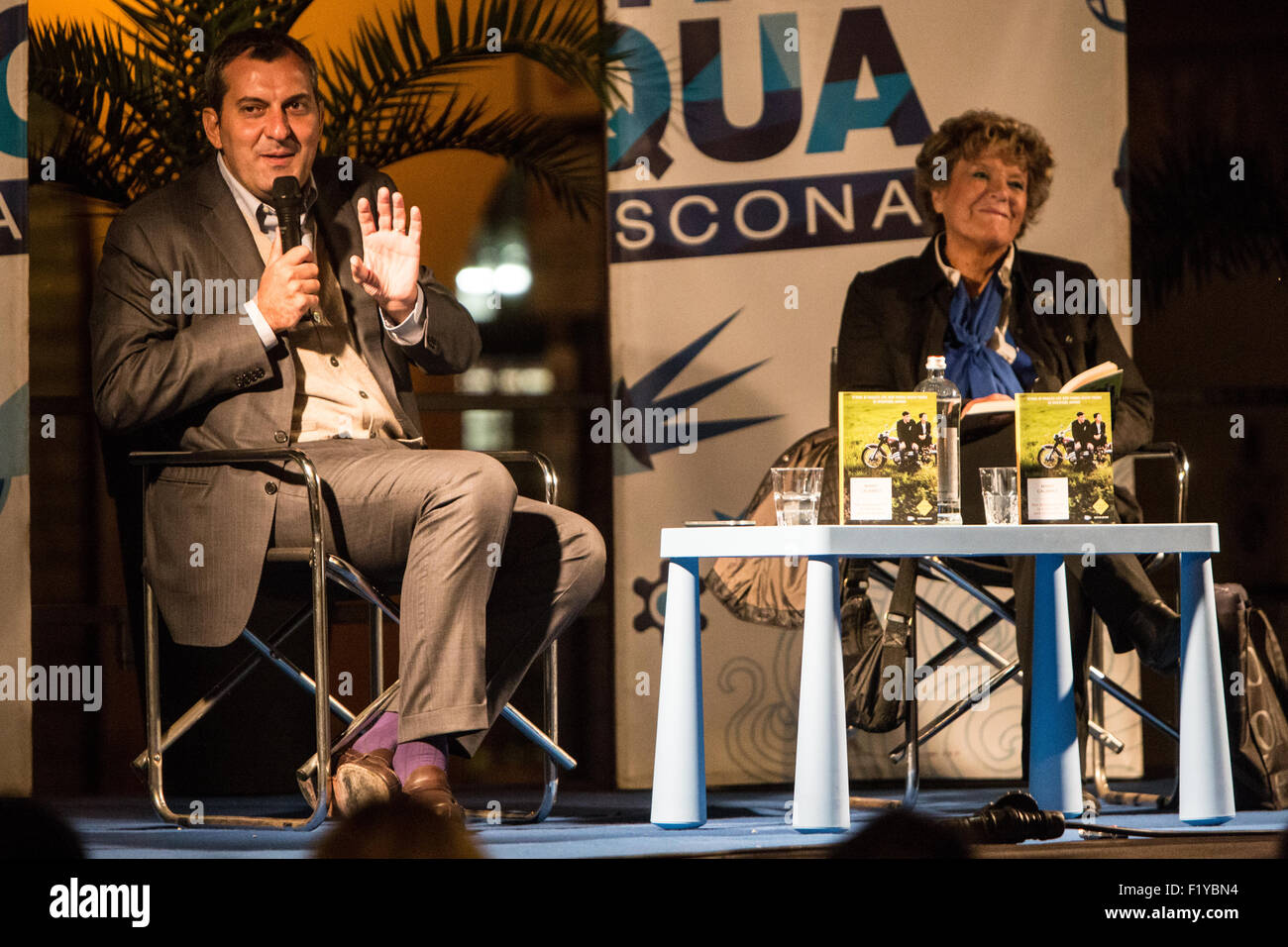 Arona Italy. 08th September 2015. Italian writer and journalist Mario ...