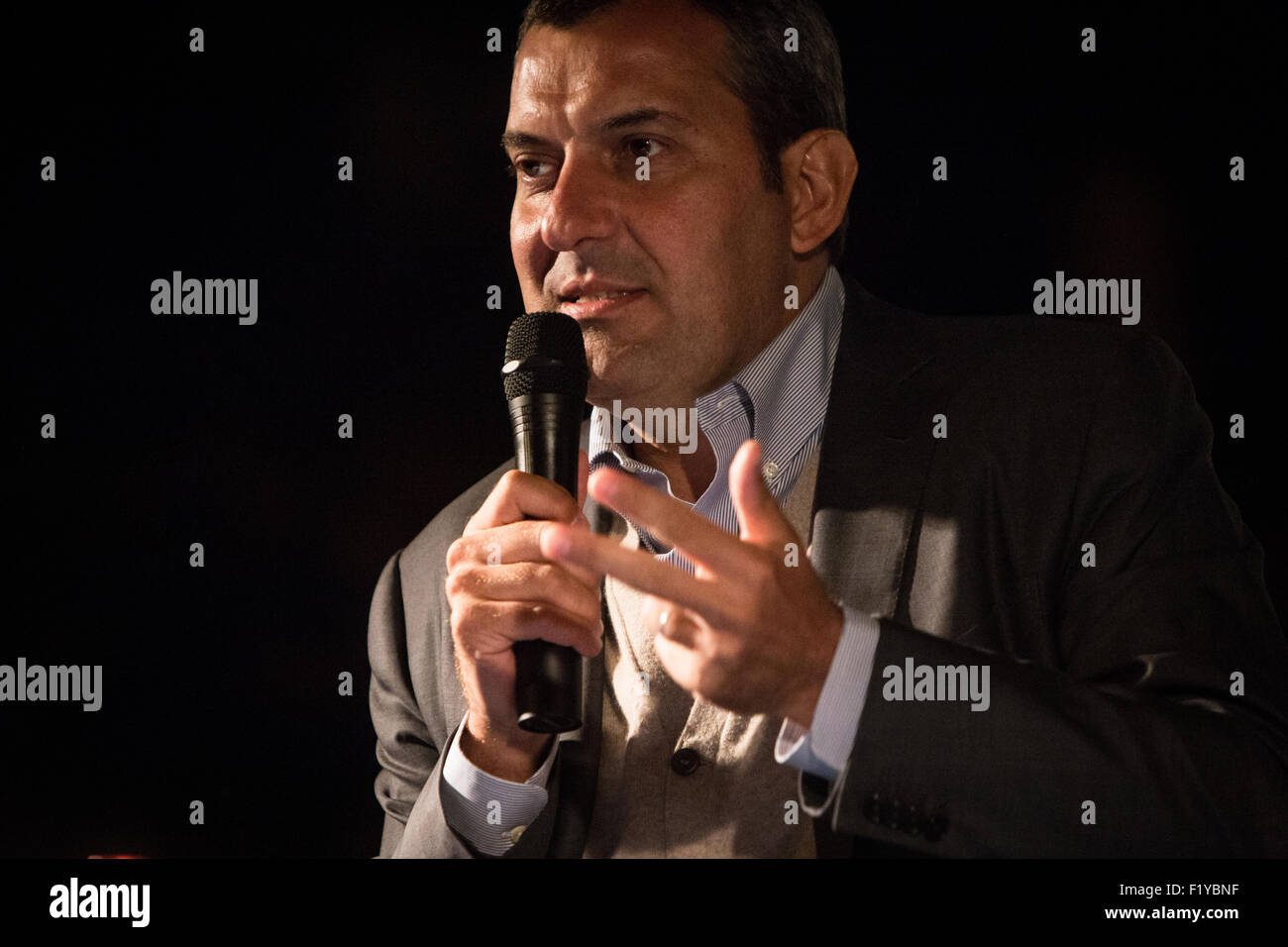 Arona Italy. 08th September 2015. Italian writer and journalist Mario ...