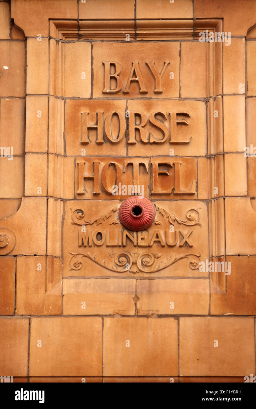 Bay Horse Hotel sign, Briggate, Leeds Stock Photo - Alamy