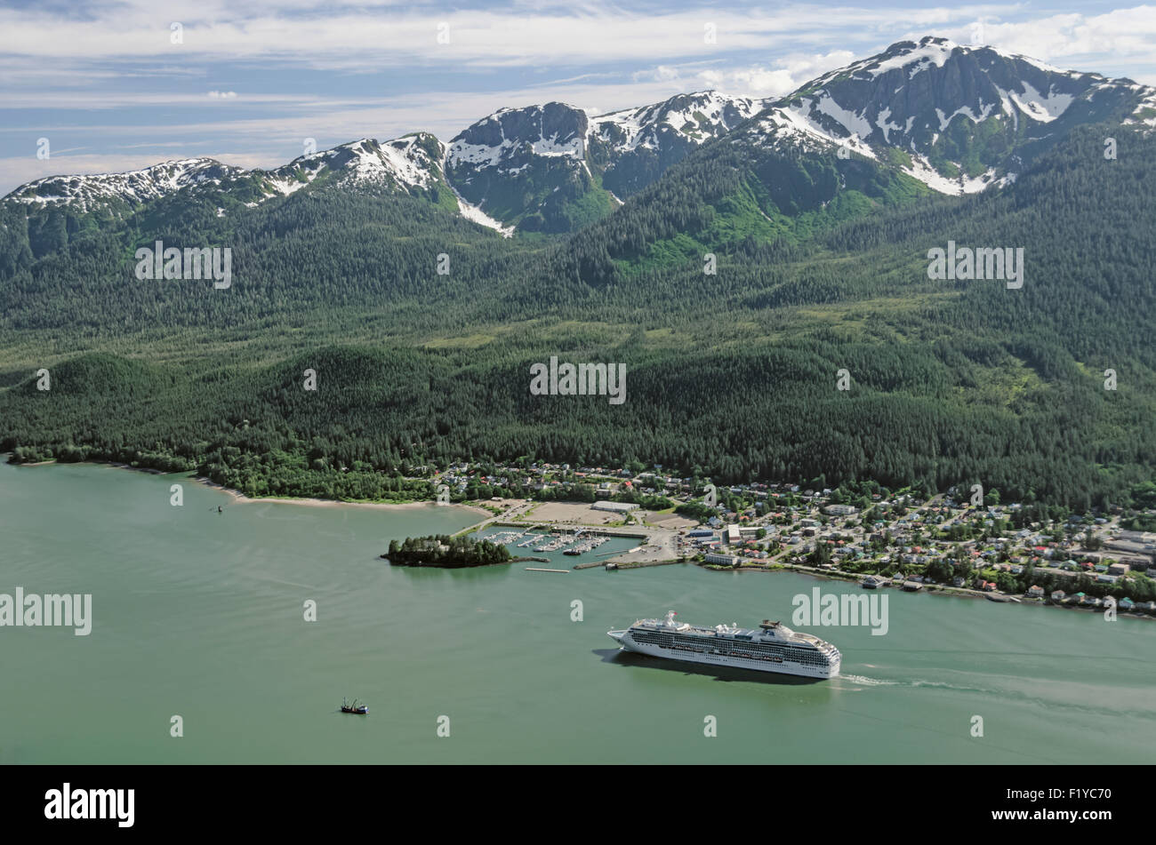 Alaska,Juneau,Cruise Ship,Douglas Island Stock Photo - Alamy