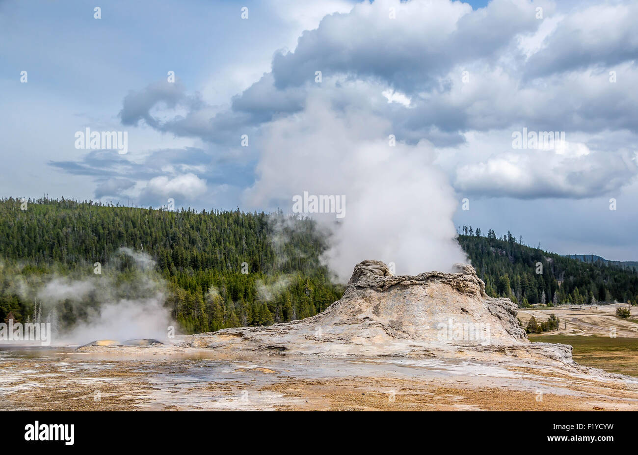 Big cone geyser yellowstone hi-res stock photography and images - Alamy