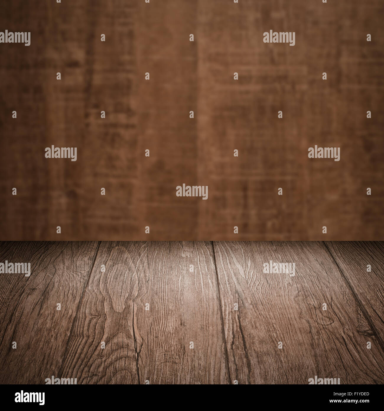 Wood background - table with wooden wall Stock Photo - Alamy