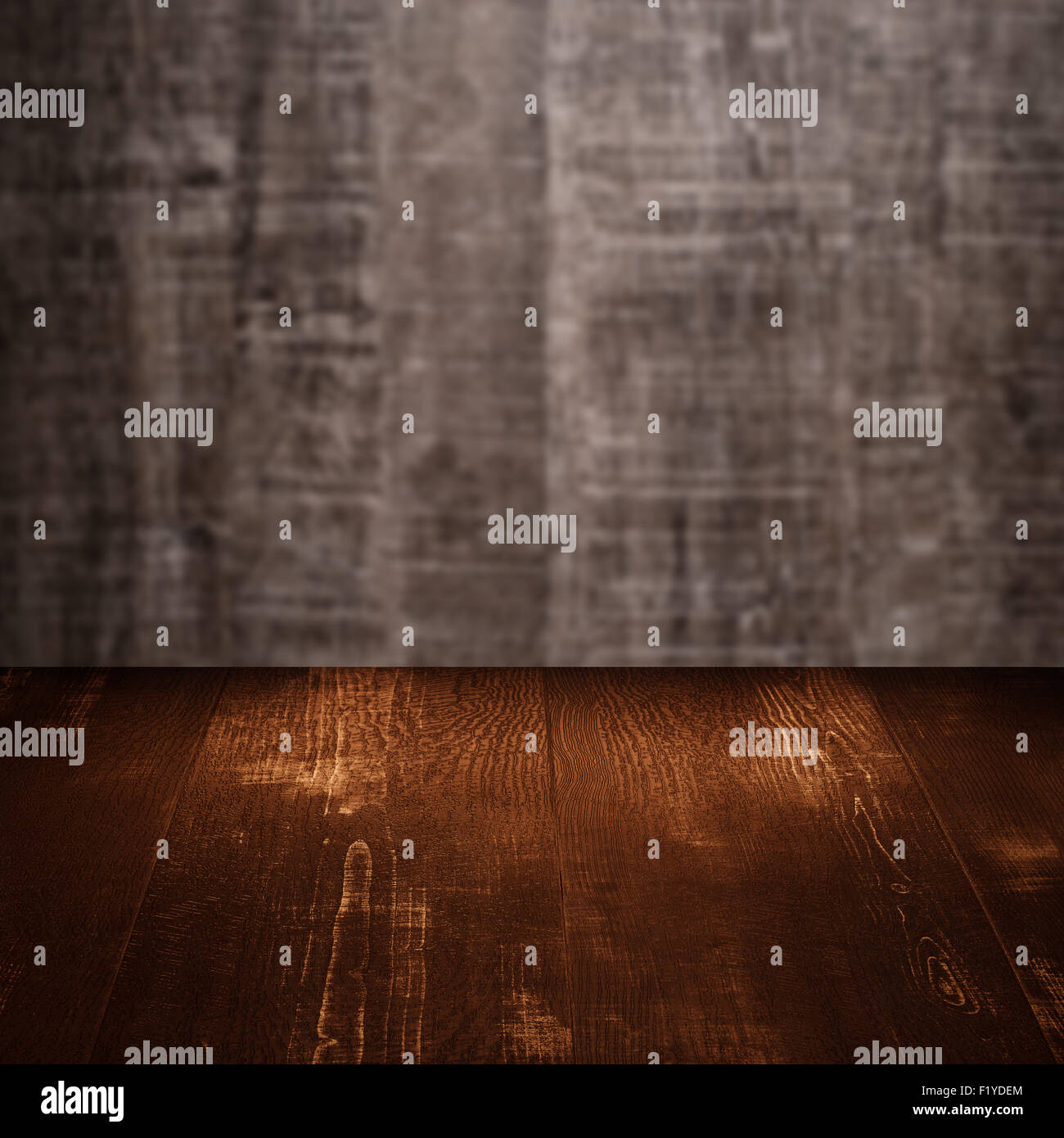 Wood background - table with wooden wall Stock Photo - Alamy