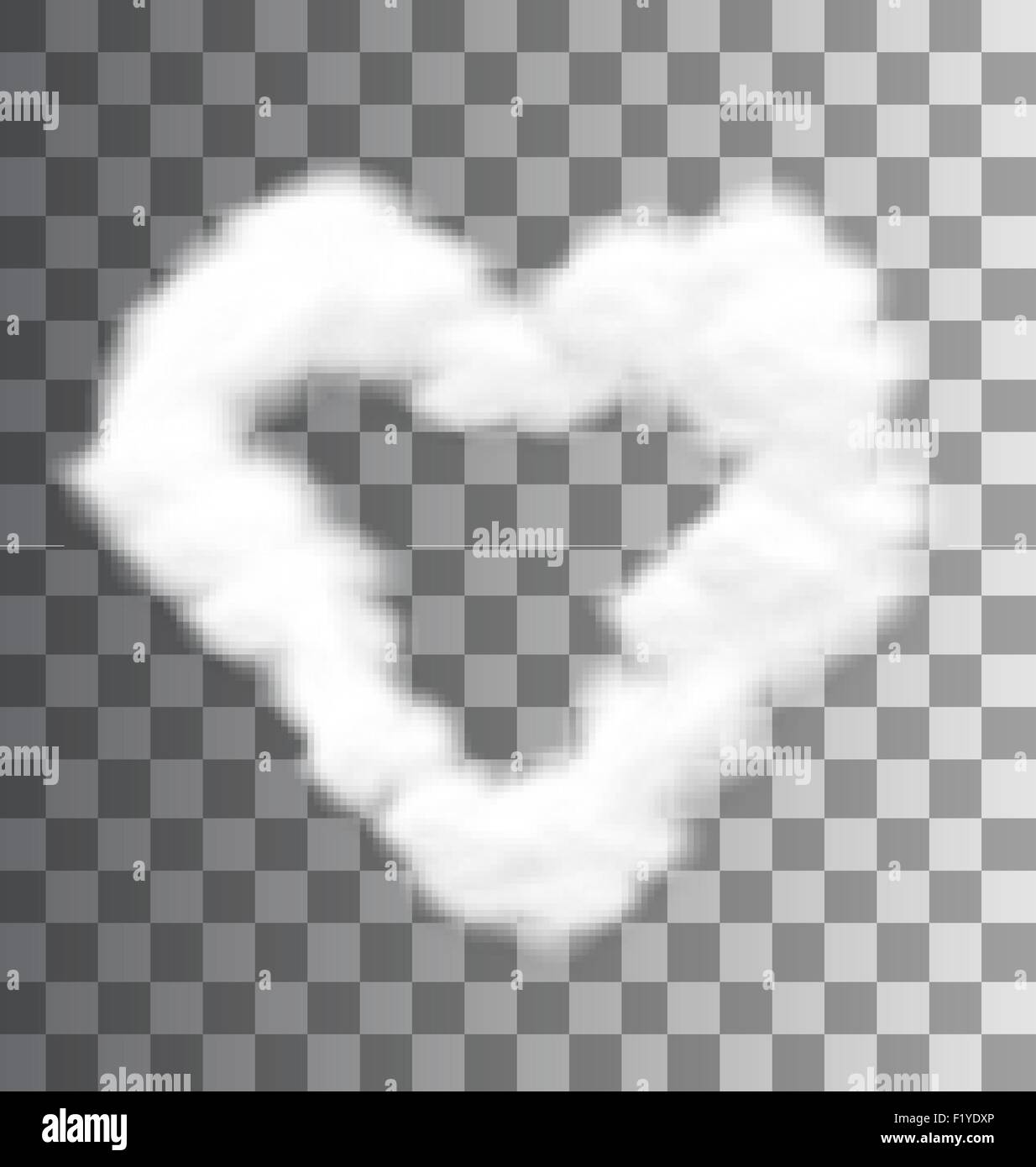 Fluffy cloud of the shape of heart Stock Vector Images - Alamy