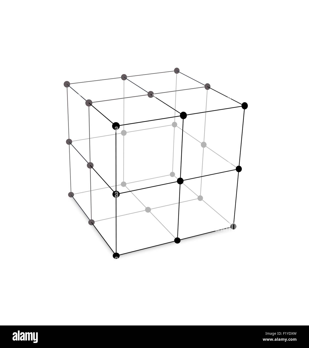 Illustration cube made mesh hi-res stock photography and images - Alamy