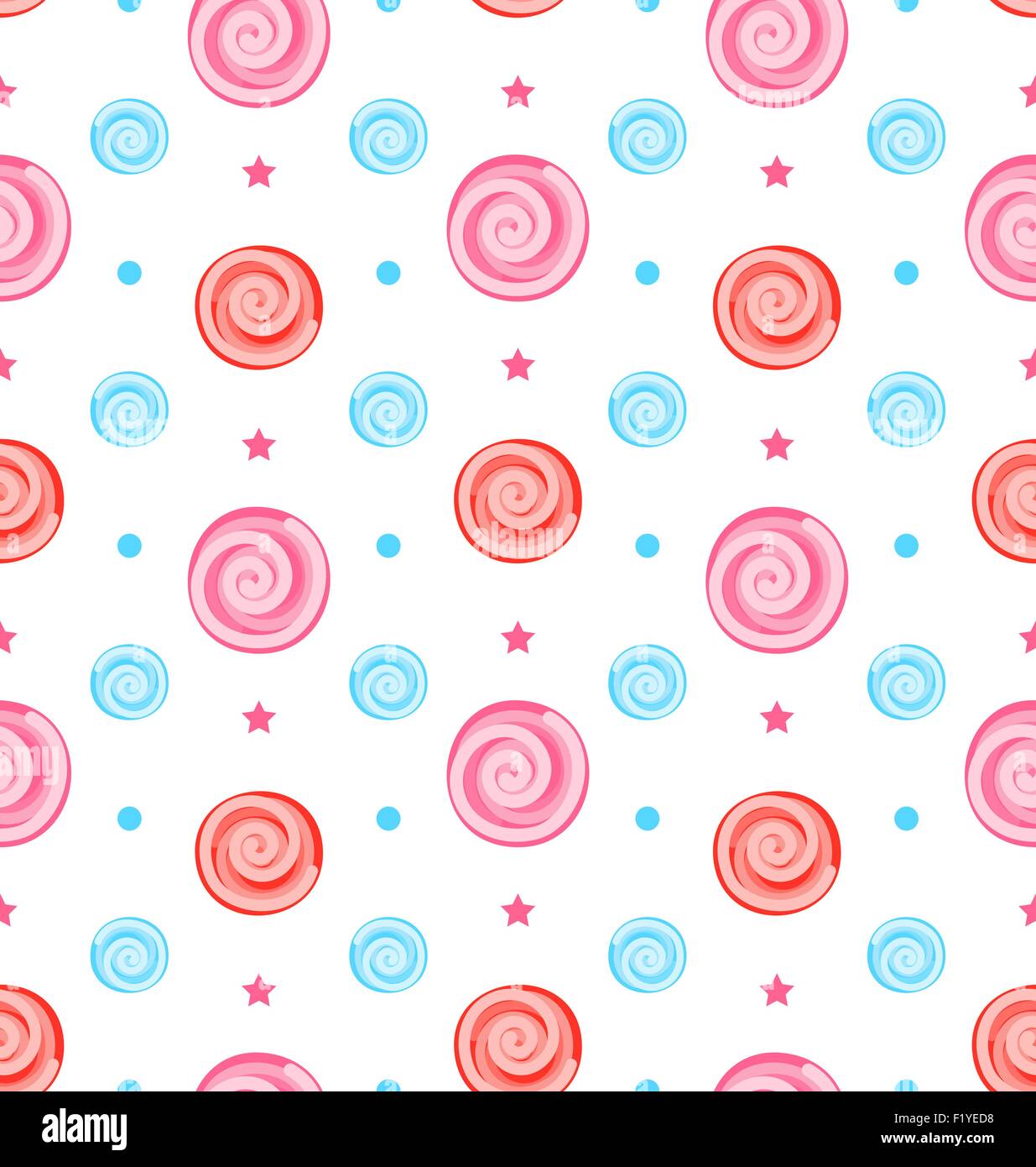 Cute pattern sweets round Stock Vector Images - Alamy