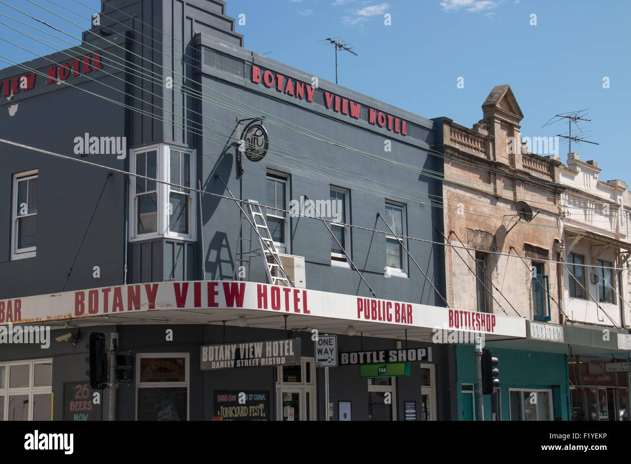 Botany view hotel, public house bar on King street in Newtown, suburb ...