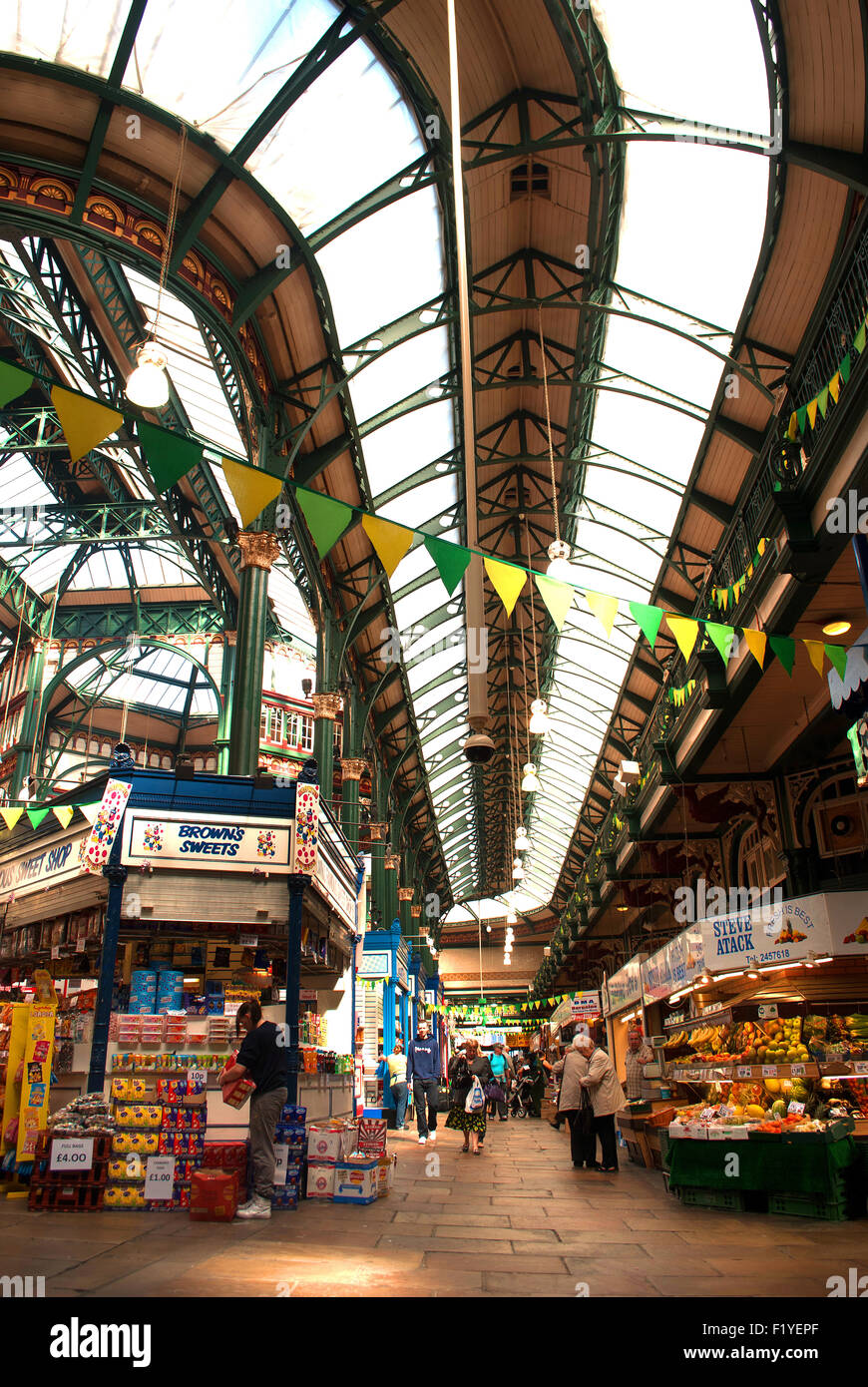 Leeds City Markets Stock Photo - Alamy
