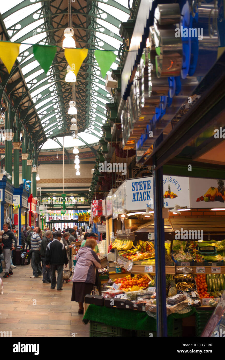 Leeds City Markets Stock Photo - Alamy