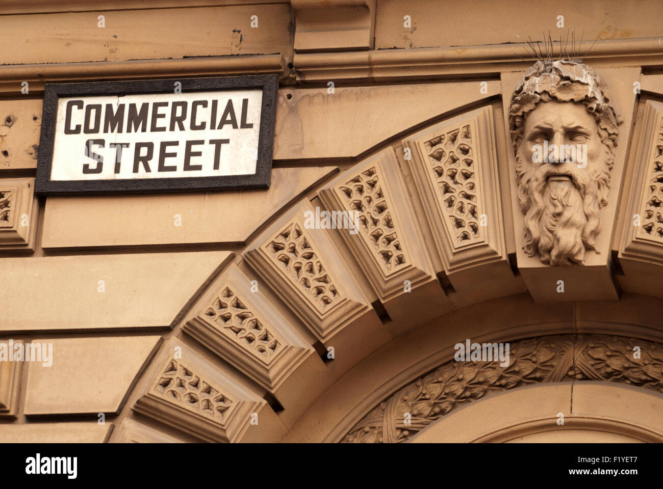 Commercial Street street sign, Leeds Stock Photo - Alamy