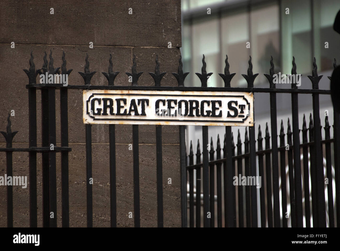 Great George Street street sign, Leeds Stock Photo - Alamy