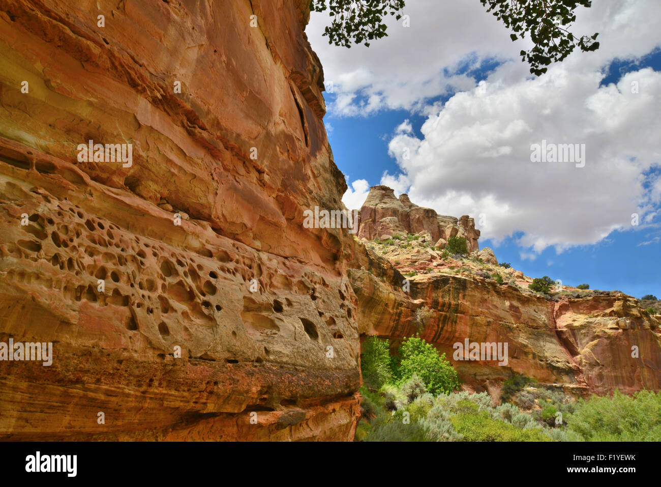 View along Scenic Highway 24 as it passes through Capitol Reef National ...