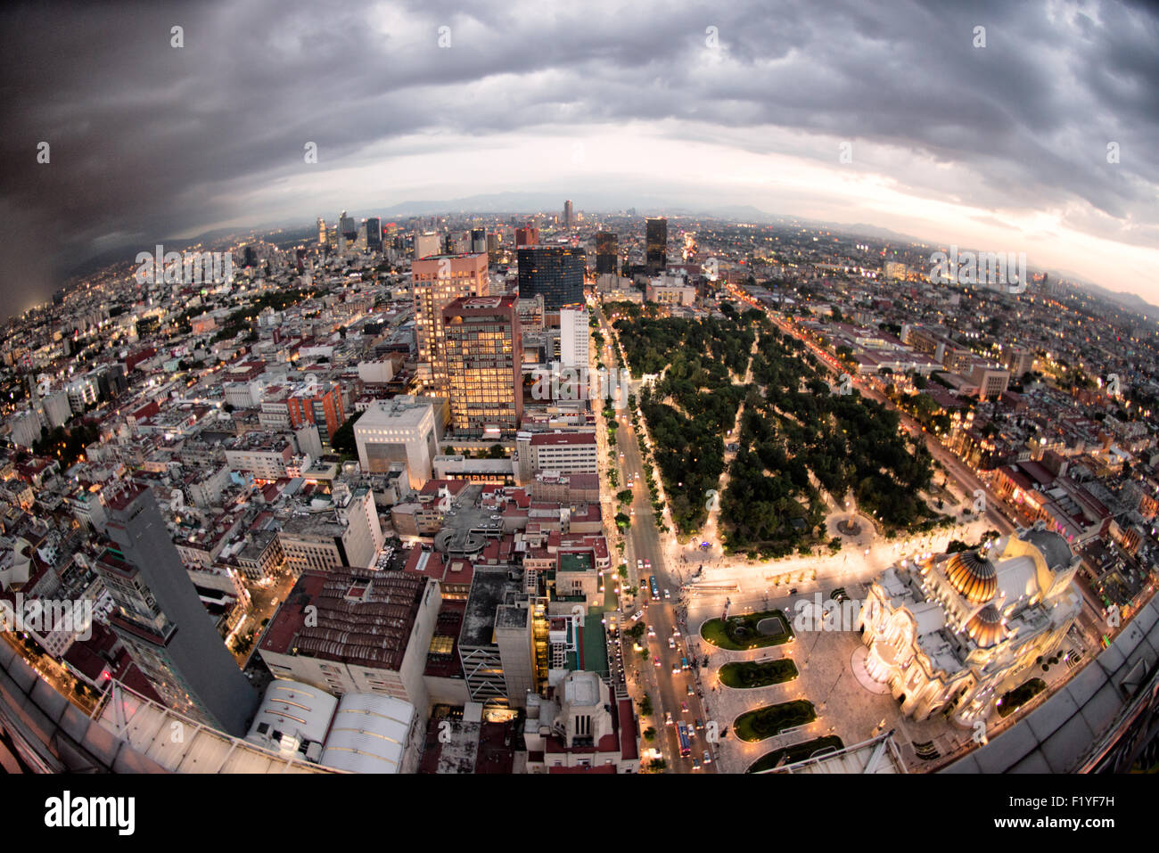 MEXICO CITY, Mexico — The view west from the observation deck on the ...