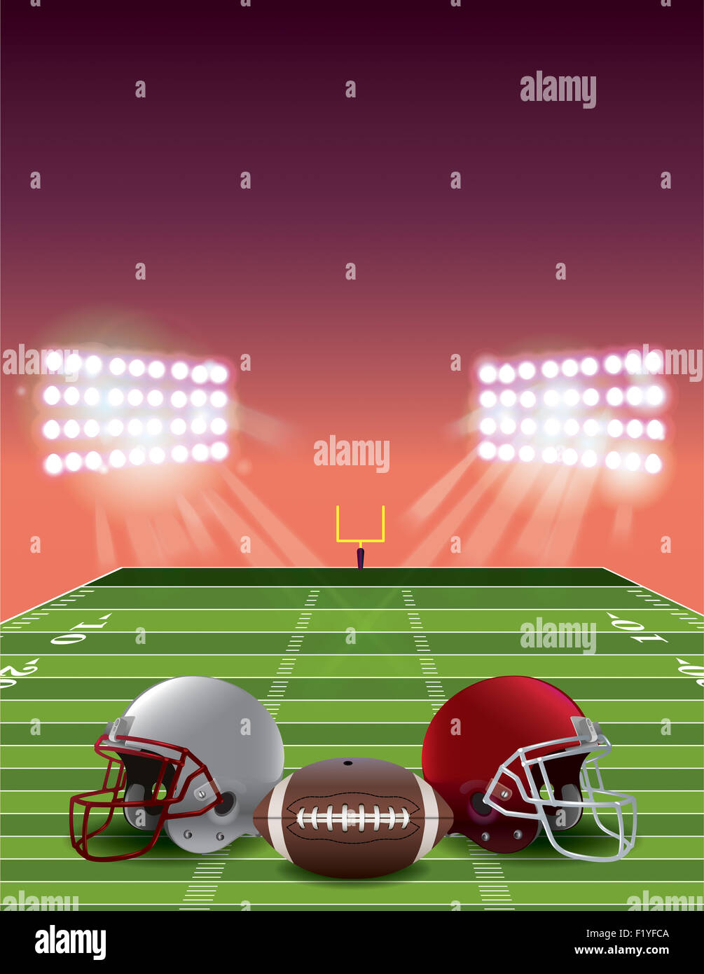 American football field sunset hi-res stock photography and images - Alamy