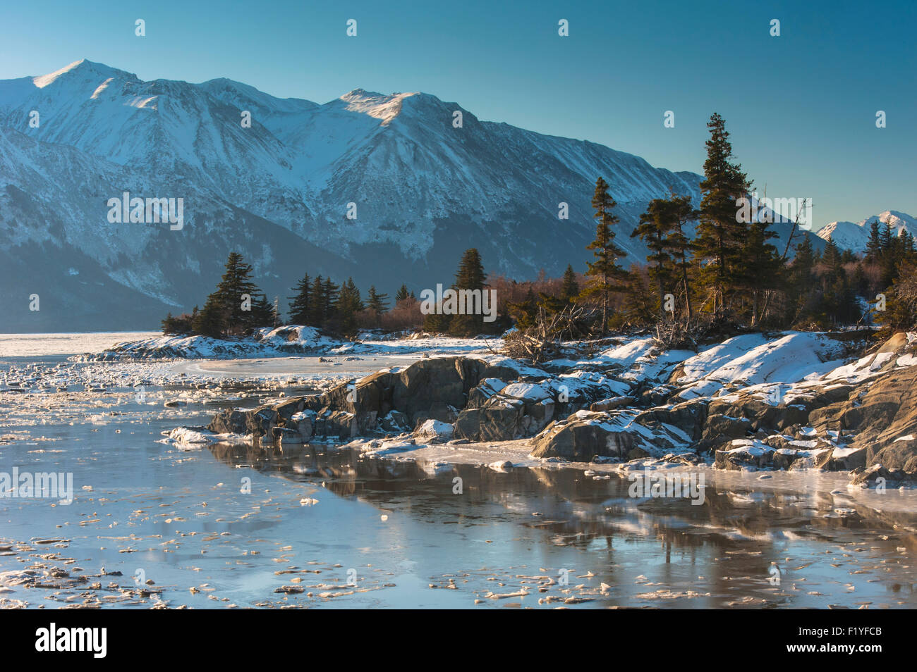 Winter,Alaska,Chugach,Cook Inlet,Turnagain Arm Stock Photo - Alamy