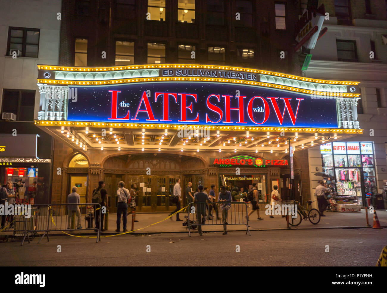 New York, USA. 8th September, 2015. The marquee of the Ed Sullivan ...