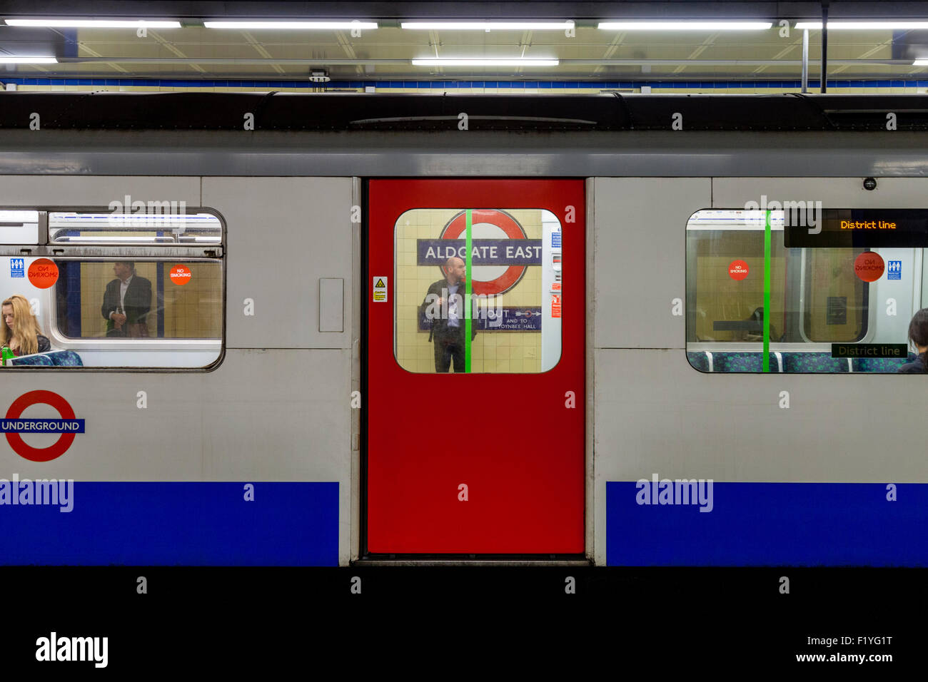A Train Arrives At An Underground Station, The London Underground ...