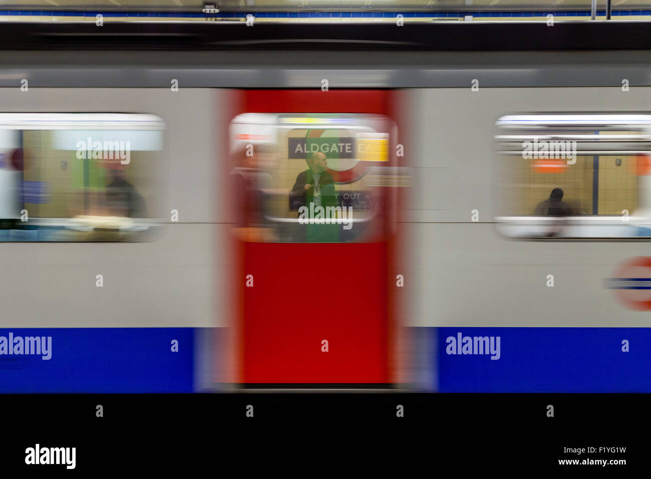 A Train Arrives At An Underground Station, The London Underground ...