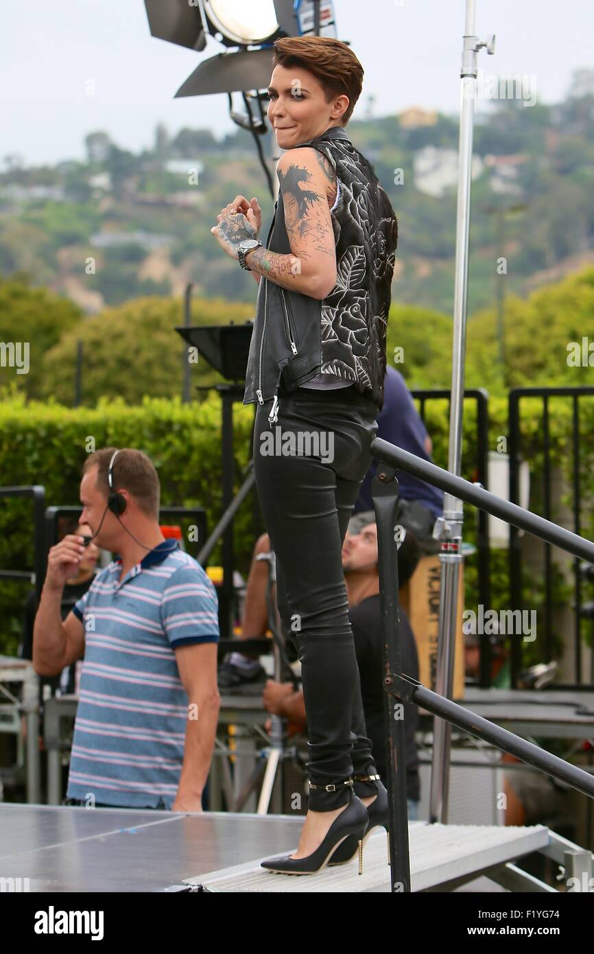 Ruby Rose seen at Universal Studios where she was interviewed by ...