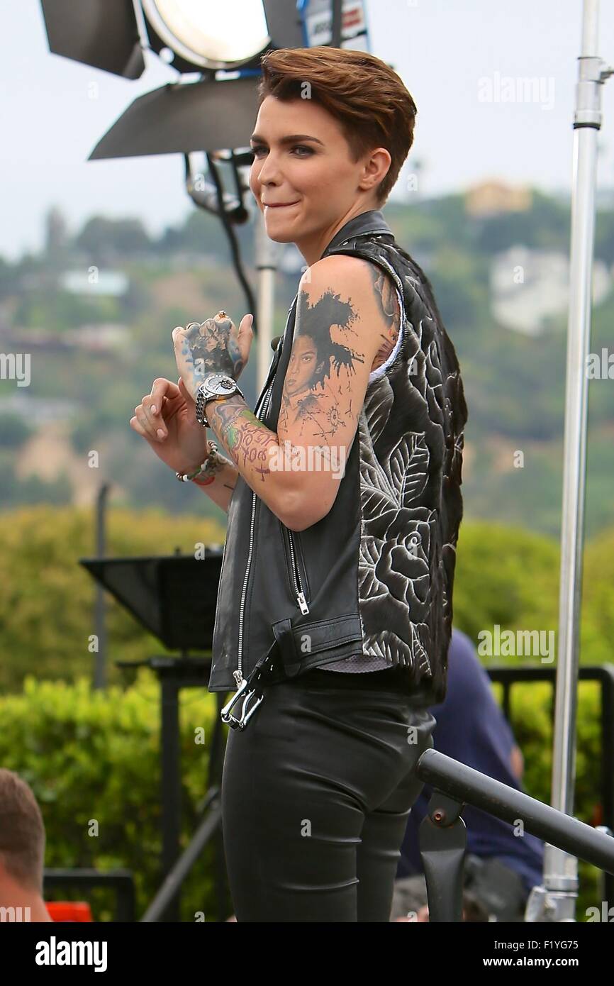 Ruby Rose seen at Universal Studios where she was interviewed by ...