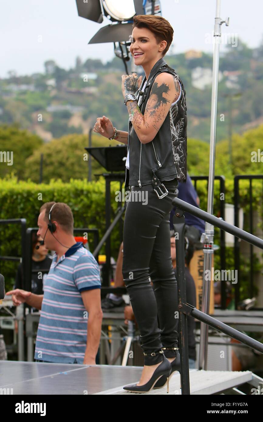 Ruby Rose seen at Universal Studios where she was interviewed by ...