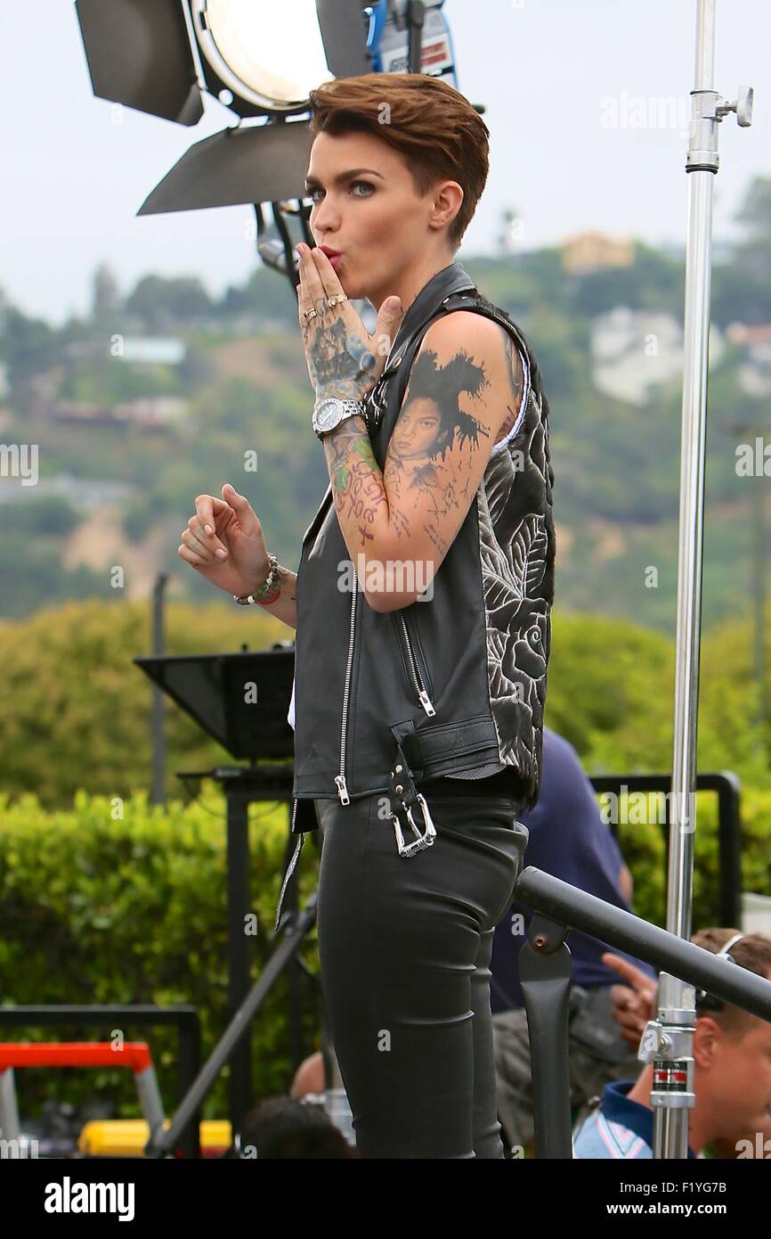 Ruby Rose seen at Universal Studios where she was interviewed by ...