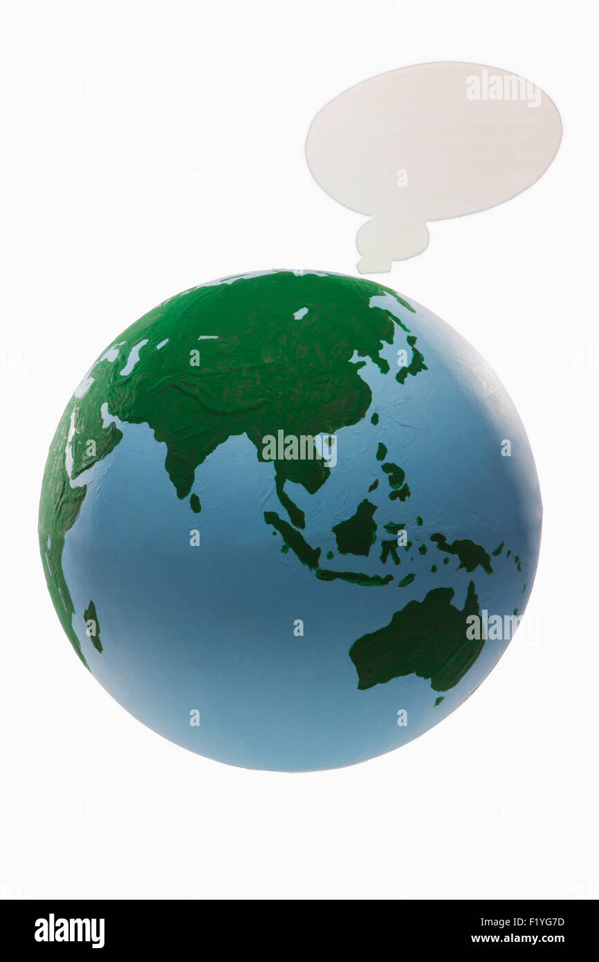 Globe,Planet Earth,Speech Bubble,Environment Stock Photo - Alamy