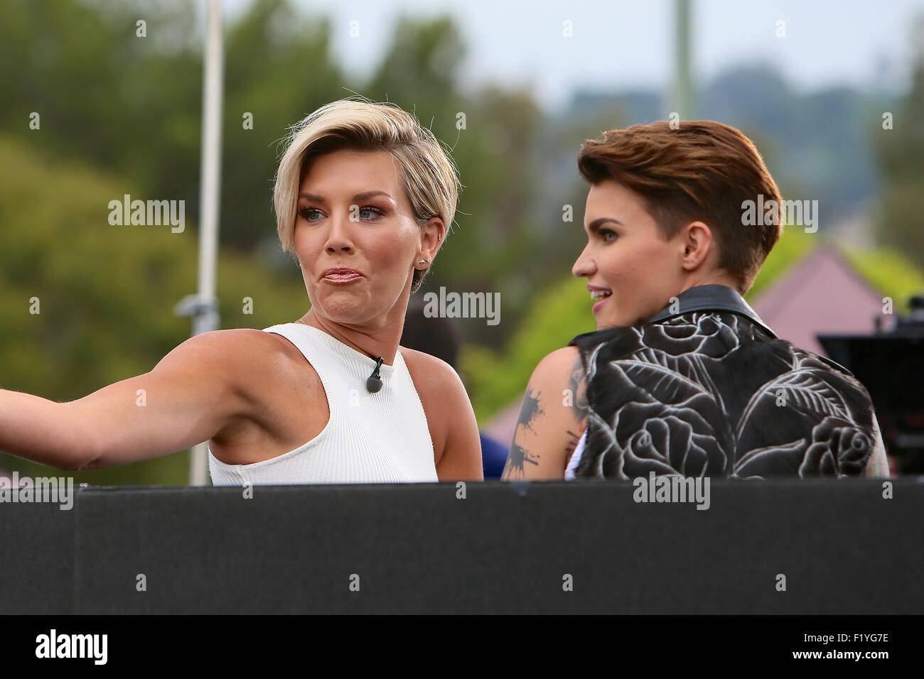 Ruby Rose seen at Universal Studios where she was interviewed by ...
